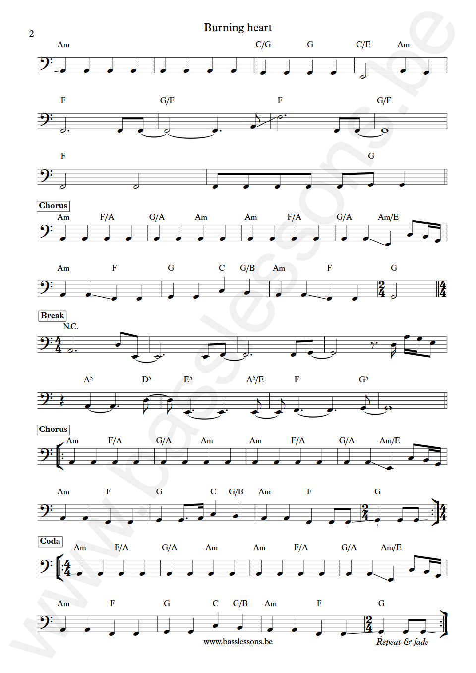 Survivor - Burning heart | Bass Transcription | Stephan Ellis