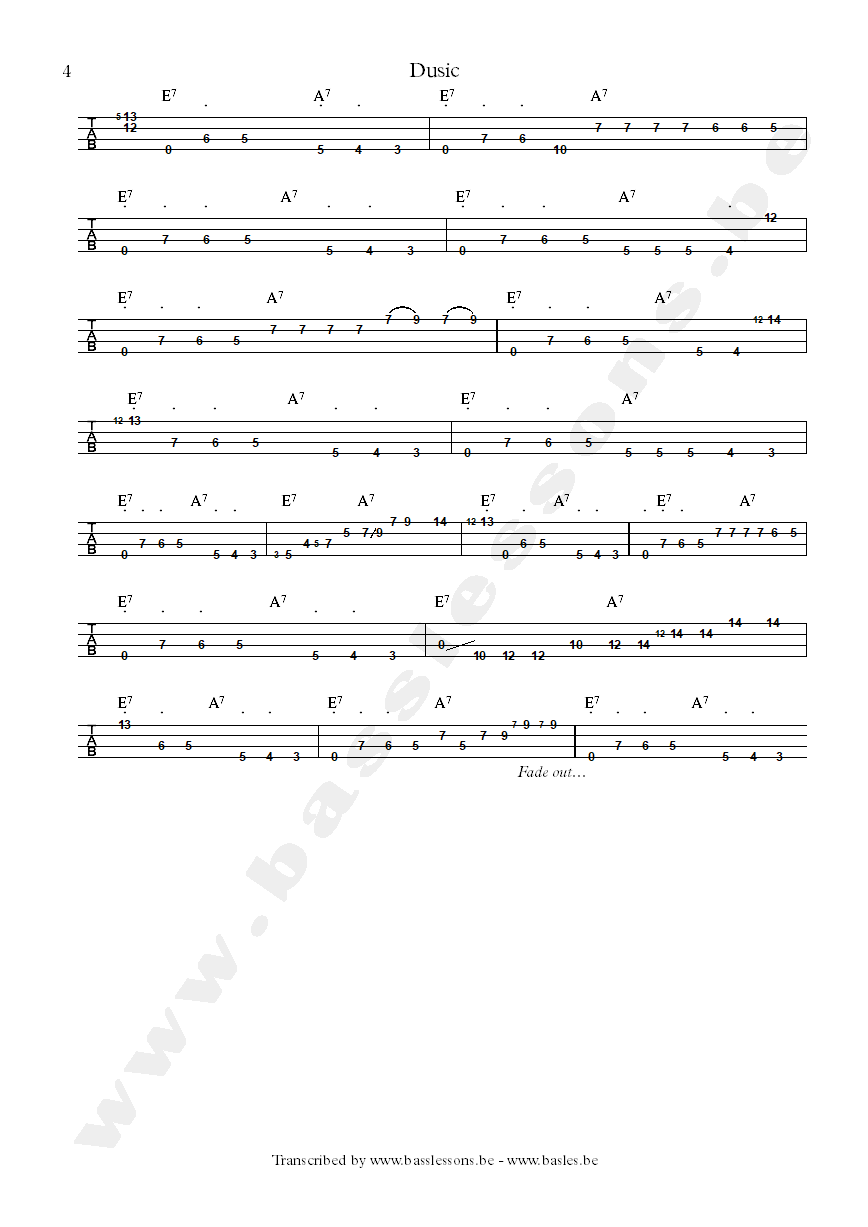 Brick - Dusic | Bass Transcription | Ray Ransom